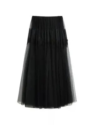 Viktor & Rolf Tulle Lace Insert Maxi Skirt