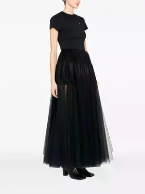 Viktor & Rolf Tulle Lace Insert Maxi Skirt