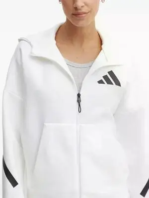 Adidas Logo Detail Zip-up Hoodie