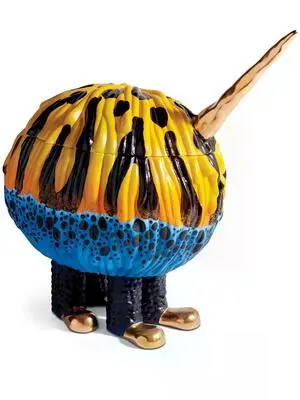 L'Objet Haas Poison Dart Frog Monster Porcelain Vessel - Blue