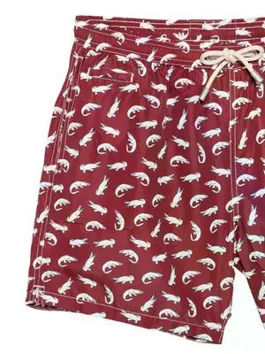 MC2 SAINT BARTH Alligator Print Swim Shorts
