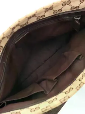 Gucci Gg Monogram Canvas Shoulder Bag - Brown
