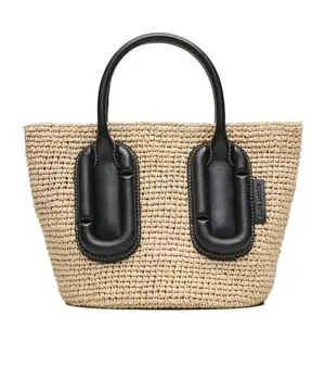Marc Jacobs Babe Small Tote In Woven - Black
