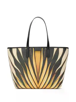Roberto Cavalli Tiger-print Logo Patch Tote Bag