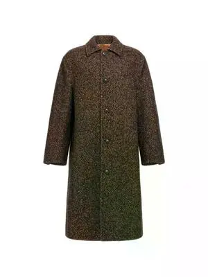Roberto Cavalli Herringbone Pattern Single-breasted Coat