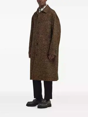 Roberto Cavalli Herringbone Pattern Single-breasted Coat