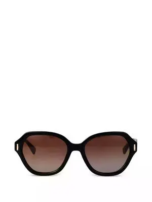 Longchamp Geometric Frame Sunglasses - Black