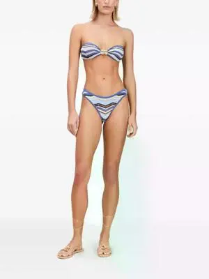 DEVON Chevron-knit Bandeau Bikini
