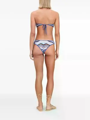 DEVON Chevron-knit Bandeau Bikini