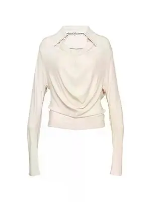 Alexander Wang Cowl Neck Draped Top