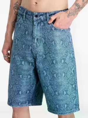 DAILY PAPER Snake-effect Laser-cut Shorts