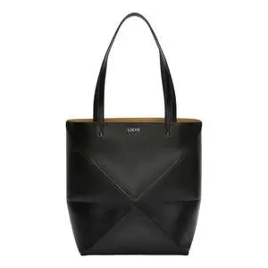 Loewe Medium Puzzle Fold Tote - Black