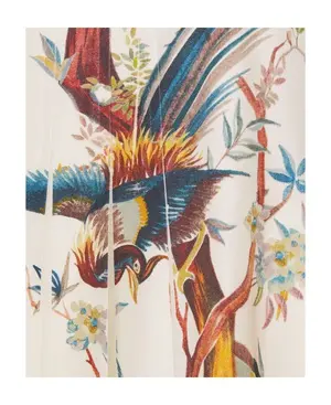 Dior Buttoned Mid-length Skirt With Jardin D'hiver Print