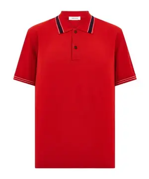 FERRAGAMO Short-sleeved Polo Shirt - Red