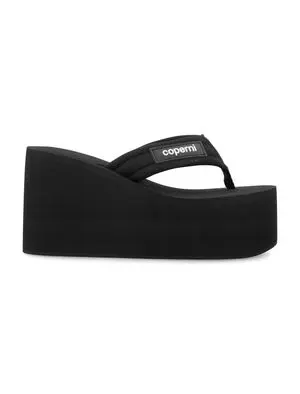 Coperni Logo Patch Wedge Platform Sandals