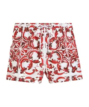Dolce & Gabbana Maiolica Print Swim Shorts - Multicolor