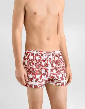 Dolce & Gabbana Maiolica Print Swim Shorts - Multicolor