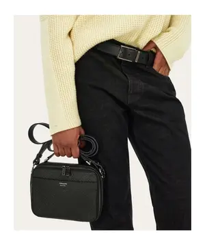 FERRAGAMO Gancini Monogram Shoulder Bag