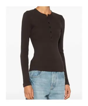 Citizens Of Humanity Drea Waffle-knit Henley Top