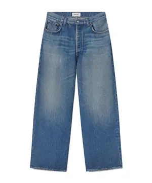 AGOLDE Flyweight Baggy-fit Faded Denim Jeans - Blue