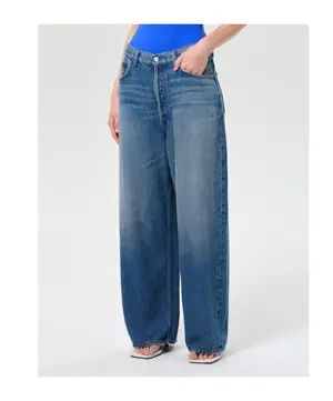 AGOLDE Flyweight Baggy-fit Faded Denim Jeans