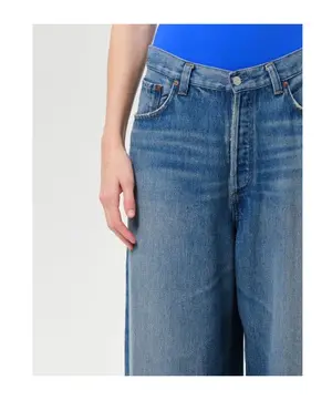AGOLDE Flyweight Baggy-fit Faded Denim Jeans