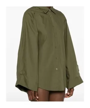 THE FRANKIE SHOP Long Sleeve Shirt With Embroidered Logo