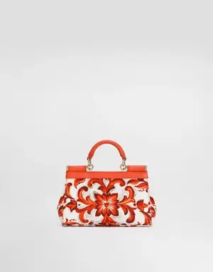 Dolce & Gabbana Mini Sicily Handbag With Embroidery And Bezels