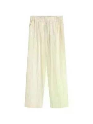 ST. AGNI Relaxed Pinstripe Trousers - Neutrals