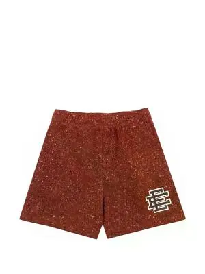 ERIC EMANUEL Bouclé Logo Shorts - Red