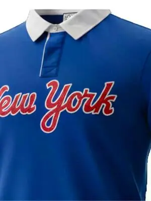 ERIC EMANUEL Rugby New York Embroidered Long-sleeve Polo Shirt