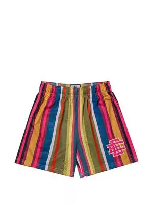 ERIC EMANUEL Striped Track Shorts - Blue