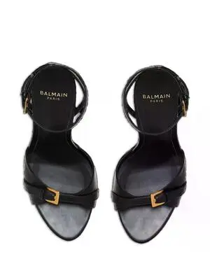 Balmain Anthem Smooth Leather Sandals