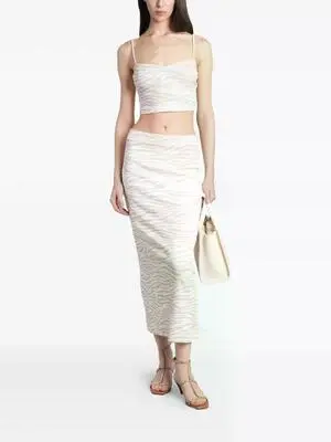 MC2 SAINT BARTH Zebra Print Cropped Top