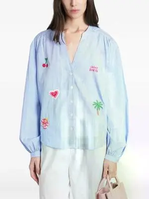 MC2 SAINT BARTH Embroidered Check Blouse