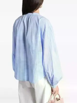 MC2 SAINT BARTH Embroidered Check Blouse