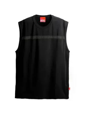 DIESEL® Sleeveless Slogan Print T-shirt