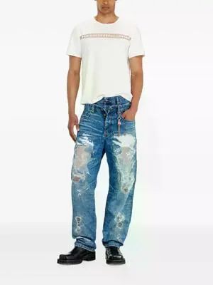 DIESEL® Slogan Print T-shirt - Neutrals