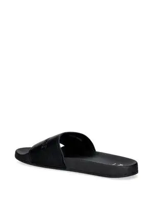 Armani Exchange Grained Leather Slides