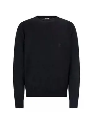 Roberto Cavalli Monogram Embroidered Sweater - Black