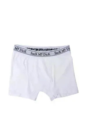 THUG CLUB Suck My Dick Logo-waistband Boxer Briefs Neutrals