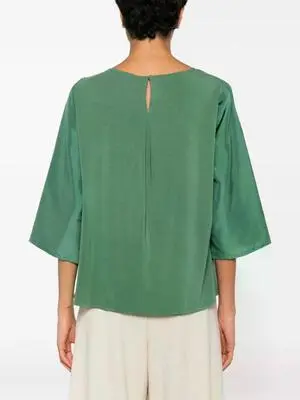 Max Mara Boat-neck Silk Top