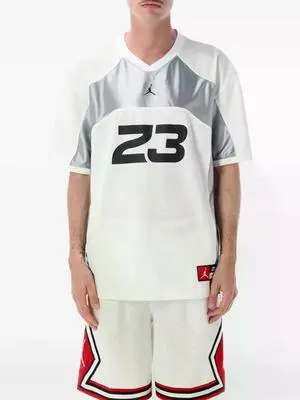 JORDAN Flight Mesh-panelled Jersey T-shirt - White