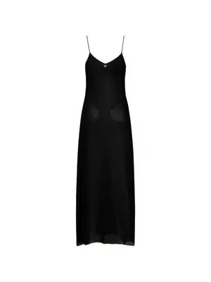 PIN-UP STARS Long Crochet Knit Spaghetti Strap Dress