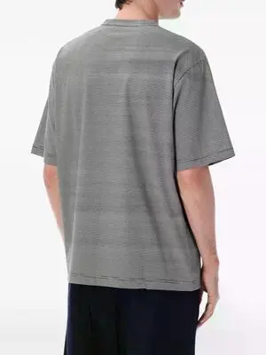 STILL BY HAND Striped Short-sleeve T-shirt - Black