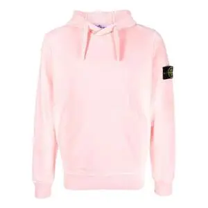 Stone Island Garment Dyed Popover Hoodie - Pink