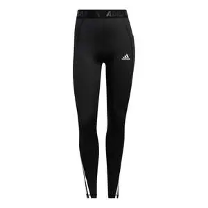 Adidas High Waist Elastic Stripe Training Leggings - Default Color