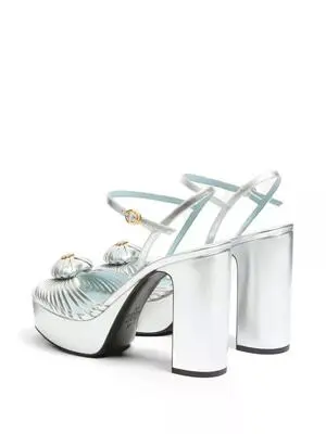 Valentino Garavani Platform Sandals - Silver