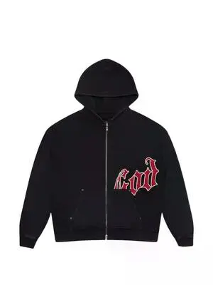 GODSPEED Logo Print Hoodie - Black