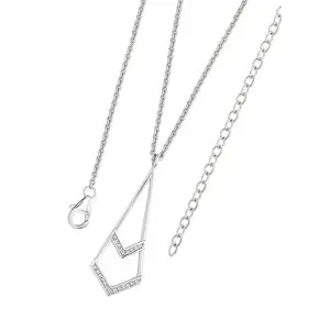 LUCY QUARTERMAINE Solid Sterling Tie Pendant With White Topaz